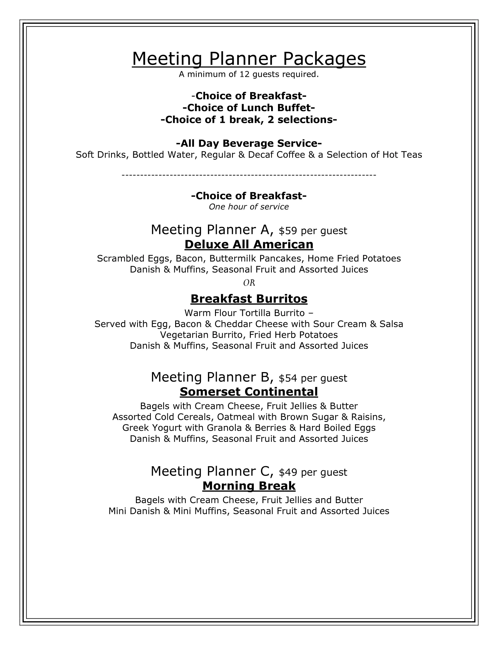 Meetings | Somerset Inn